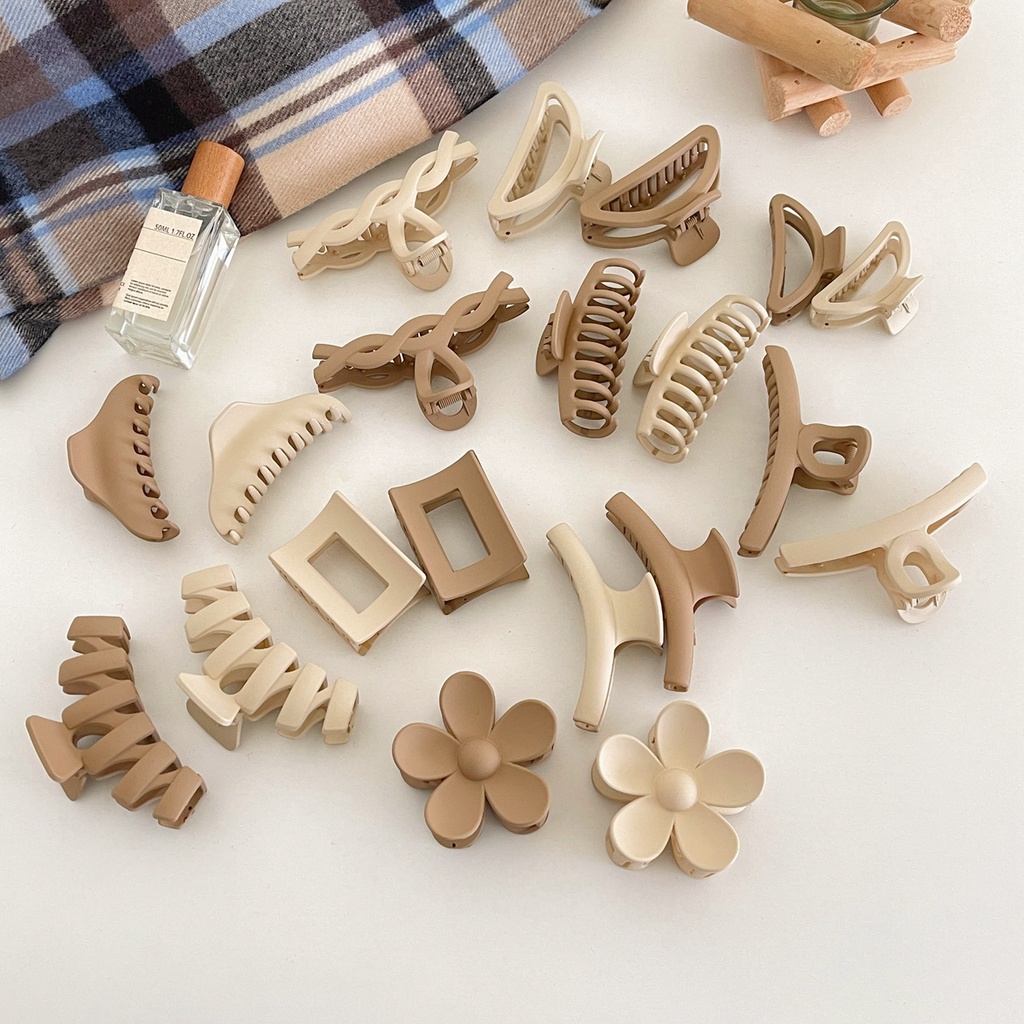 4.3 Inch Large Hair Clips, Neutral Color Hair Claw Clips for Women Thin ...