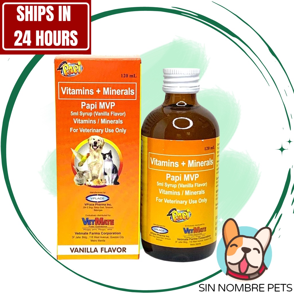 PAPI MVP MULTIVITAMINS SYRUP Pet Vitamins.. | Shopee Philippines