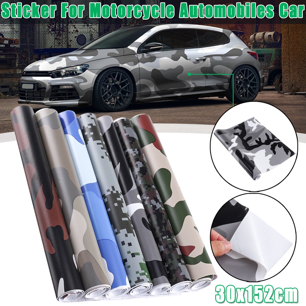 Wide Premium Camo Car Sticker Vinyls PVC Motorcycle Sticker Film ...