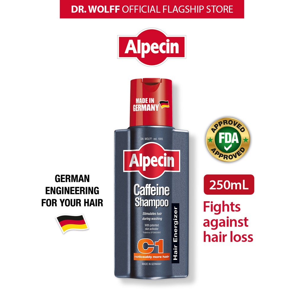 Alpecin Caffeine Shampoo C1 (250ml) - Men's Shampoo Against Hair Loss ...