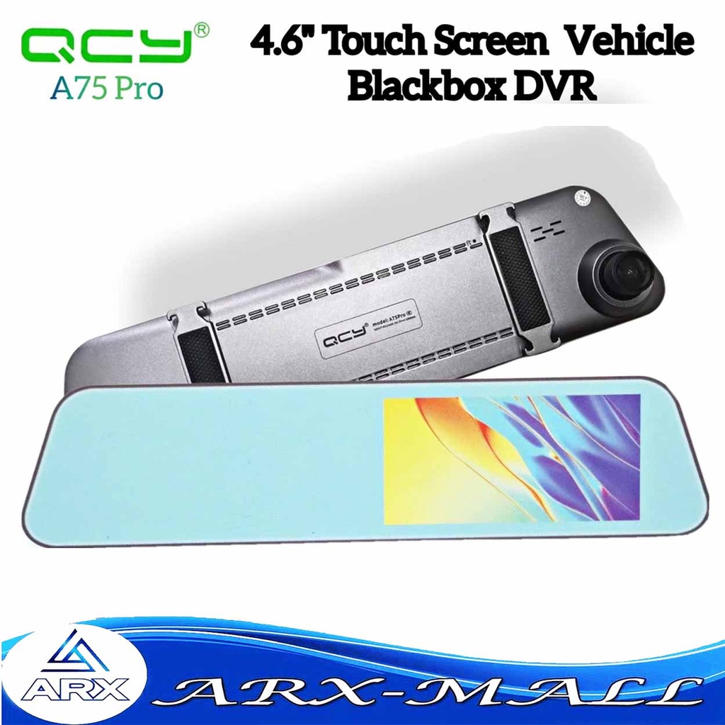 ORIGINAL QCY A75 PRO SLIM 4.3 Inch 1080HD Dash Cam Video Recorder Dual Lens Rear-view | Shopee ...