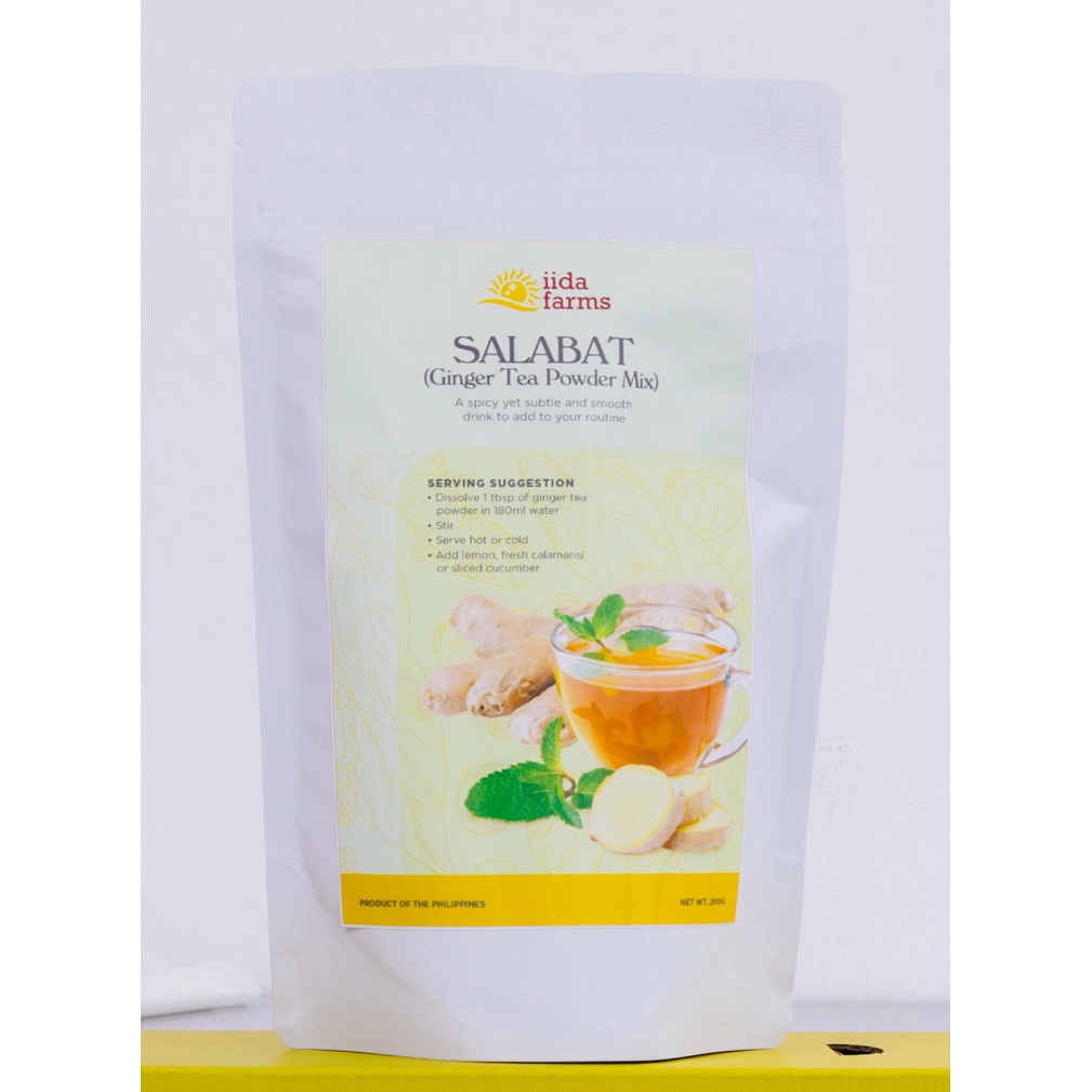 IIDA FARMS Salabat (Ginger Tea) Powder Mix 200g SOOTHING RELIVING NATURALLY PROCESSED DRINK ...