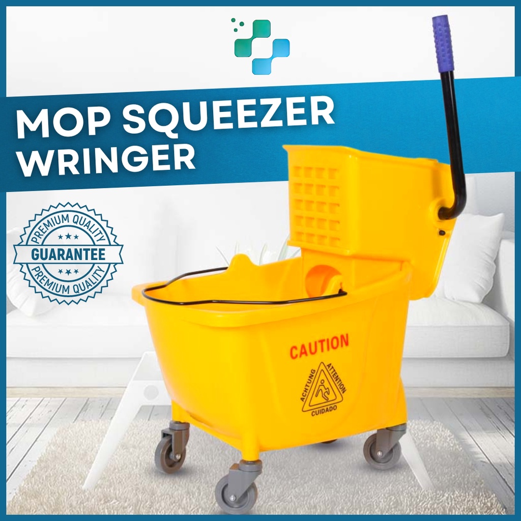Medsafe 20L Commercial Mop Bucket Squeezer Wringer Floor Cleaning ...