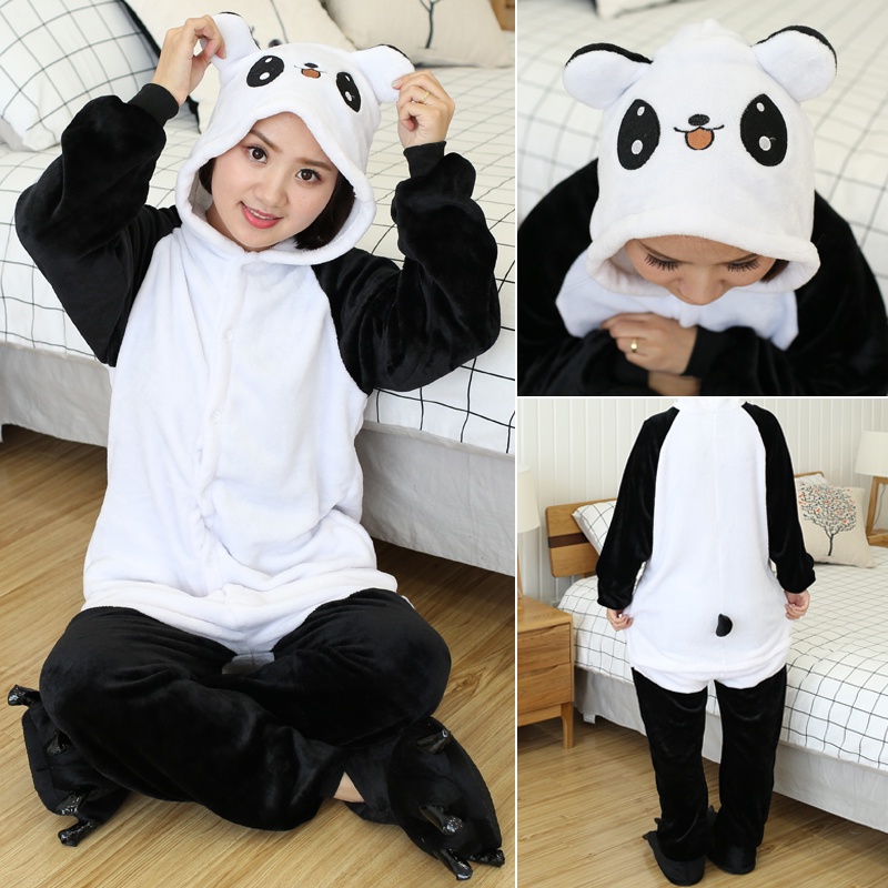 Kigurumi Stitch Animal Pajamas Adults Cute Giraffe Pikachu Panda Cartoon Onesies Sleepwear ...