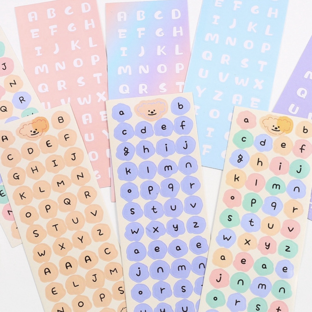 TBM One Sheet Small Pastel Color Letter Sticker Sheet | Shopee Philippines