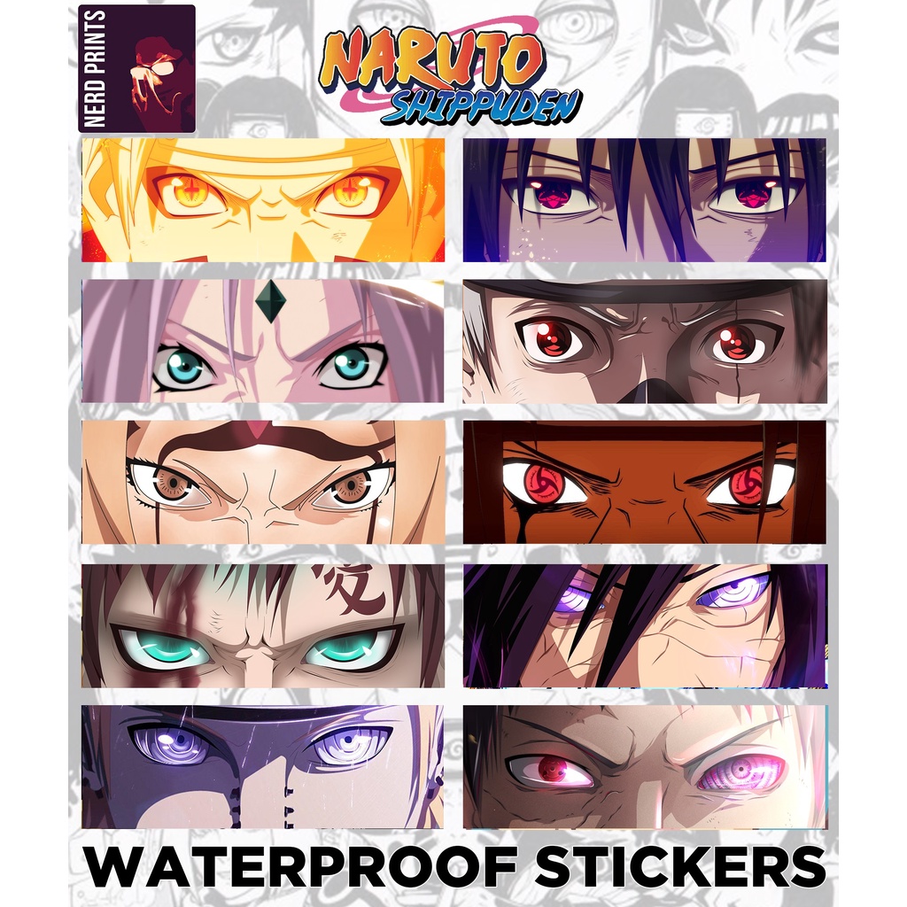 Anime Eye Slap | NARUTO | Laminated Vinyl Sticker | Waterproof (Sold ...