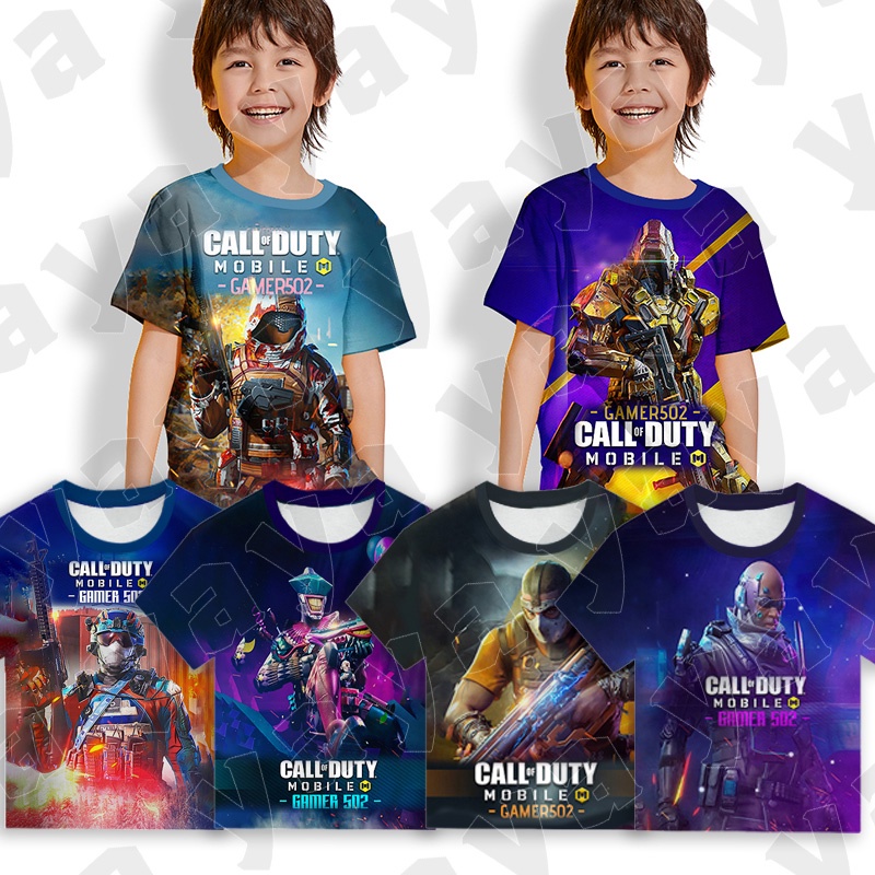*YAYA*Call of Duty 3D Printed Kids T-Shirt Call of Duty Game Character ...