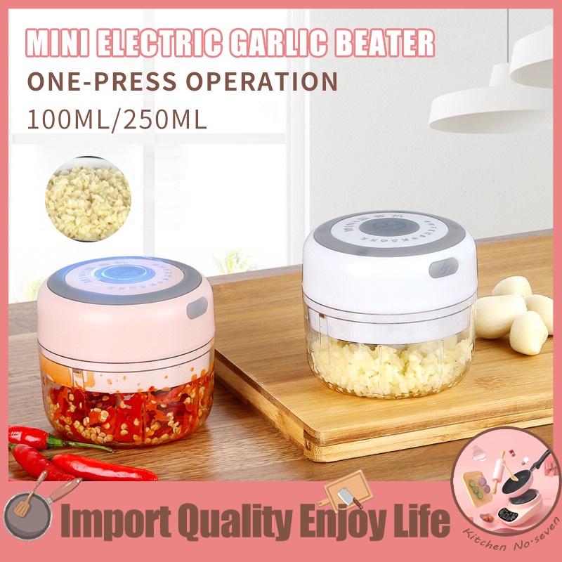 250ml Electric Mini Food Processor Garlic Masher Speedy Vegetable ...
