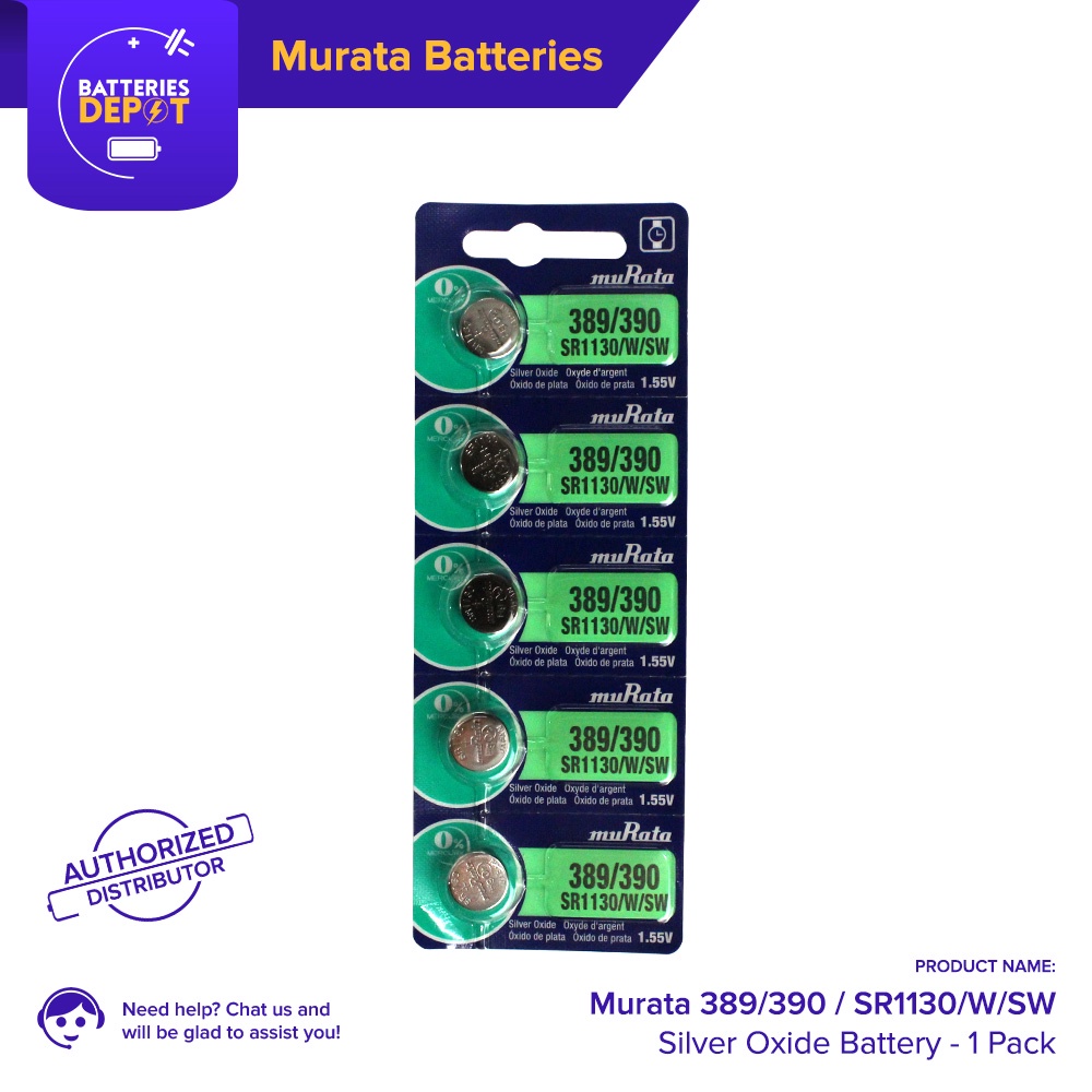 Murata Silver Oxide 389/390 SR1130/W/SW Battery | Shopee Philippines