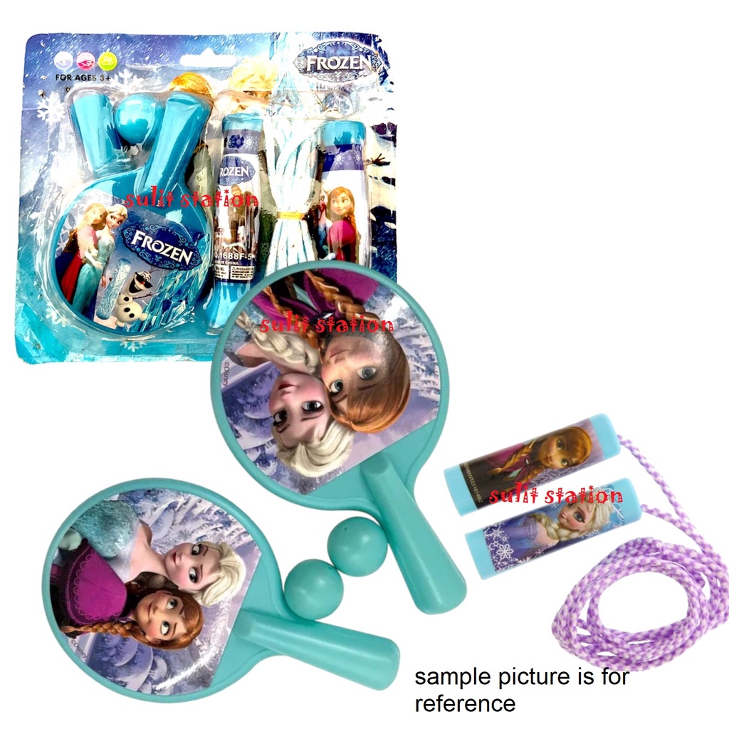 2in1 FROZEN ELSA ANNA OLAF KIDDIE SPORTS PINGPONG TABLE TENNIS PING ...