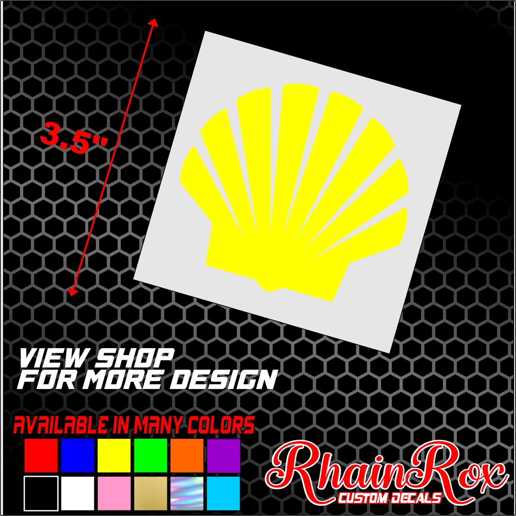 shell logo sticker diecut machinecut waterproof | Shopee Philippines