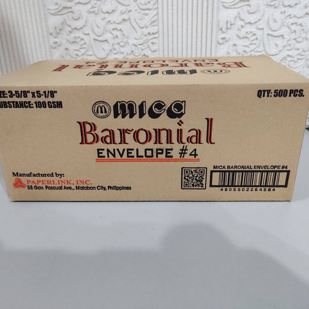 Baronial White Envelope #4 (500 pcs - 1 box) - for 3R | Shopee Philippines