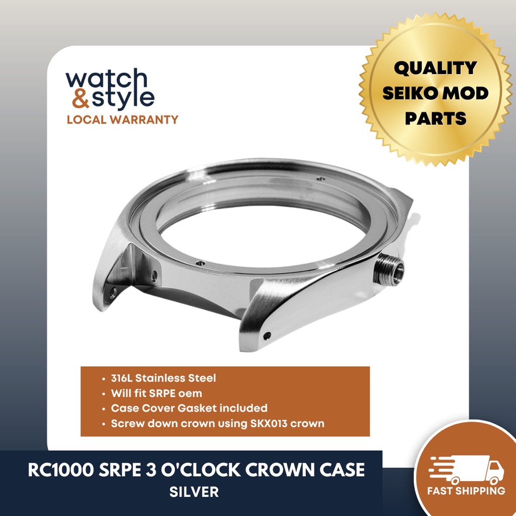 RC1000 SRPE 3 o'clock crown case - Silver | Shopee Philippines