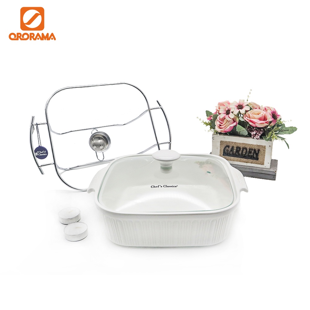 Dining Ceramic Square Buffet Food Server/Bake Tray Kitchenware | Shopee ...
