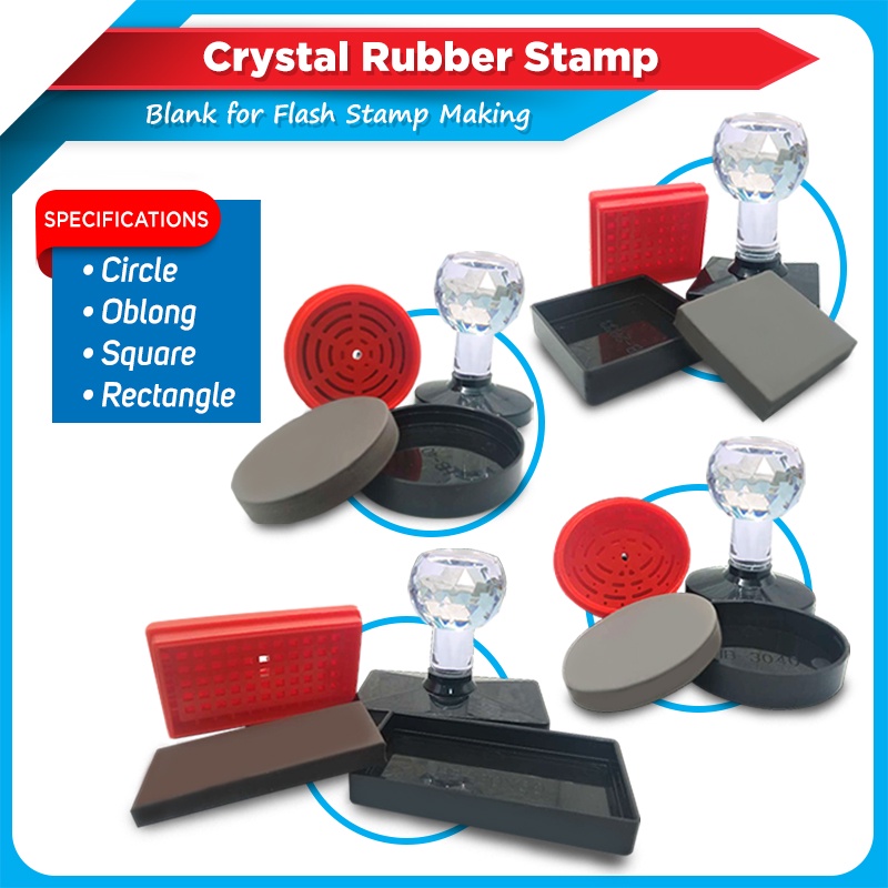 Crystal Rubber Stamp Pad and Case (Consumables Only) (Oval, Circle ...