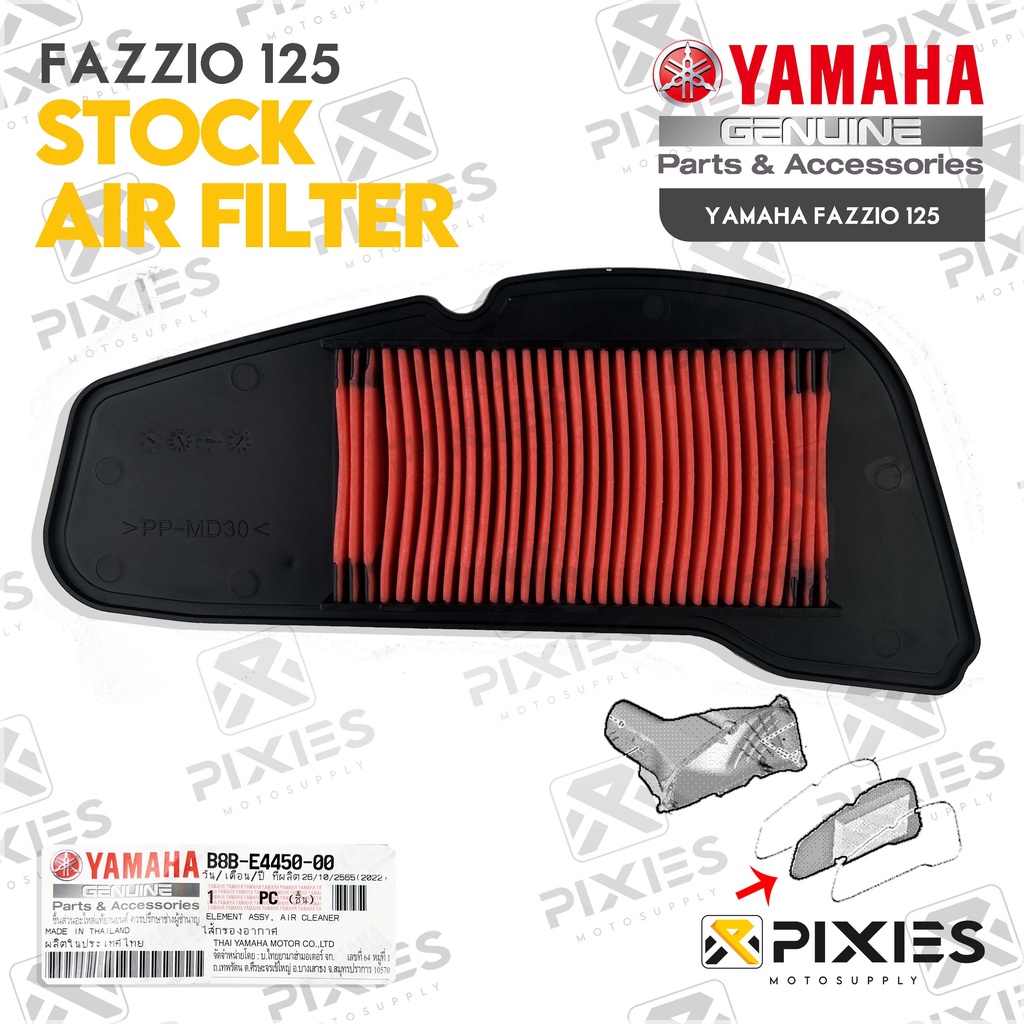 B8BE4450 YAMAHA GENUINE PARTS YAMAHA FAZZIO AIR FILTER ELEMENT | Shopee ...