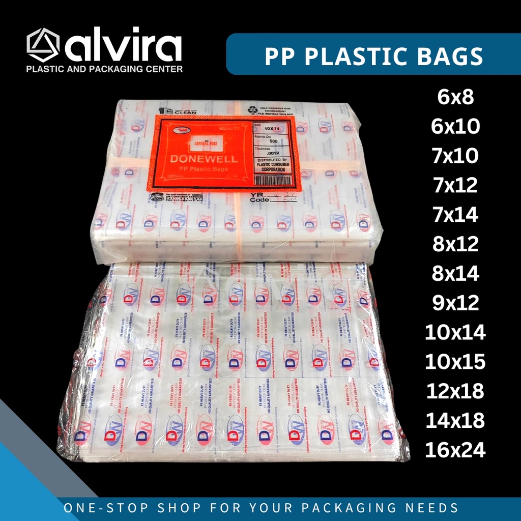 Clear PP Plastic Bags Big Sizes (Linaw) for repacking 100pcs/pack ...