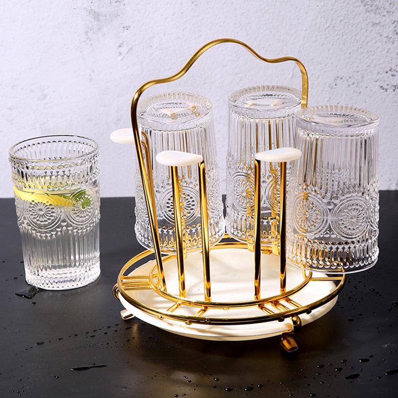 Baby Steps Glass Cup Storage Stand Water Mug Drying Organizer Holder ...