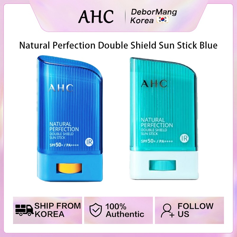 [AHC] Natural Perfection Double Shield Sun Stick Blue SPF50+ PA++++ 14g/22g ( For Sensitive and ...