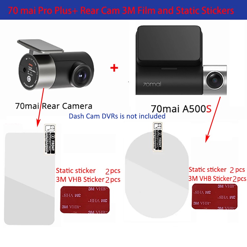 2 PCS For 70mai dash cam Pro Plus A500s Dash Cam smart 3m film and ...