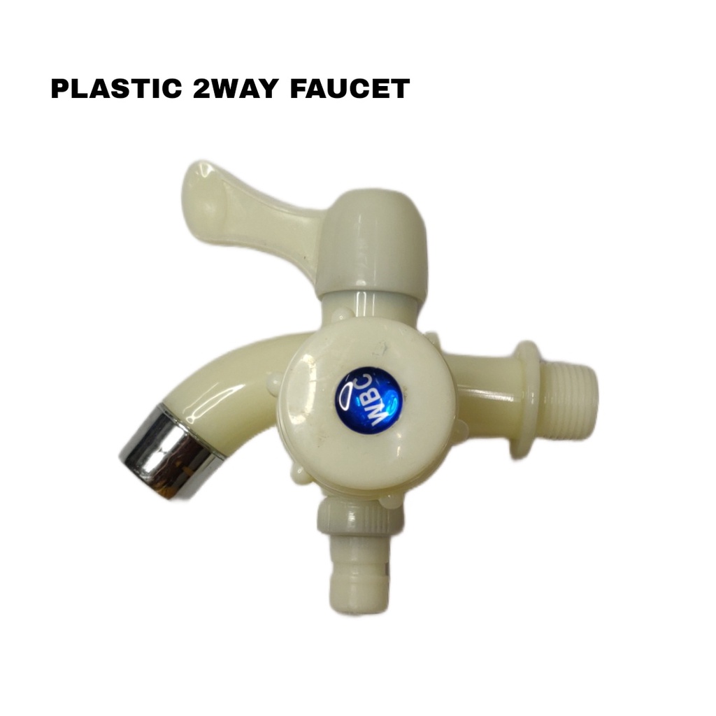 PLASTIC 2WAY FAUCET BLUE/WHITE, WASHING MACHINE FAUCET, SHOWER FAUCET | Shopee Philippines