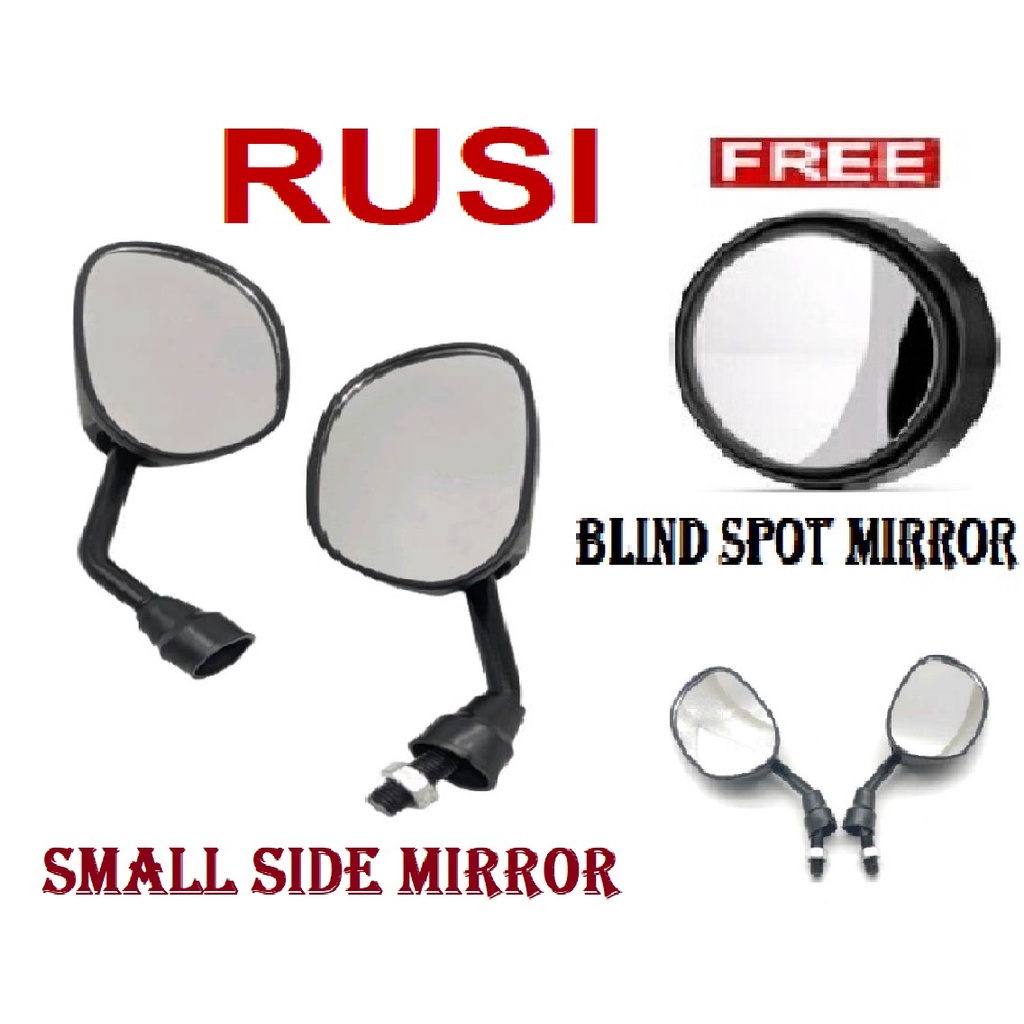 RUSI DL 125 150 SMALL SIDE MIRROR SHORT STEM |GOOD QUALITY| WITH FREE ...