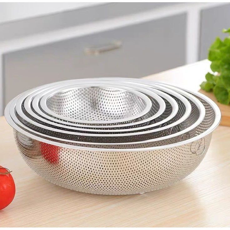 Stainless Steel Single Hook Drain Colander Basket Salaan Big Food ...