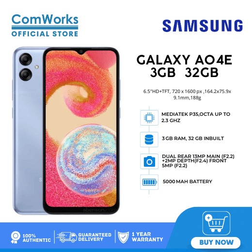 ComWorks Official Store | Samsung Galaxy A04e 3GB / 32GB / 64GB ...