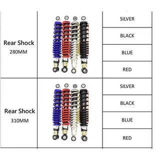 Single Rear Shock (1PC Only )- 280MM / 310 MM (Black/Silver/Red/Blue ...
