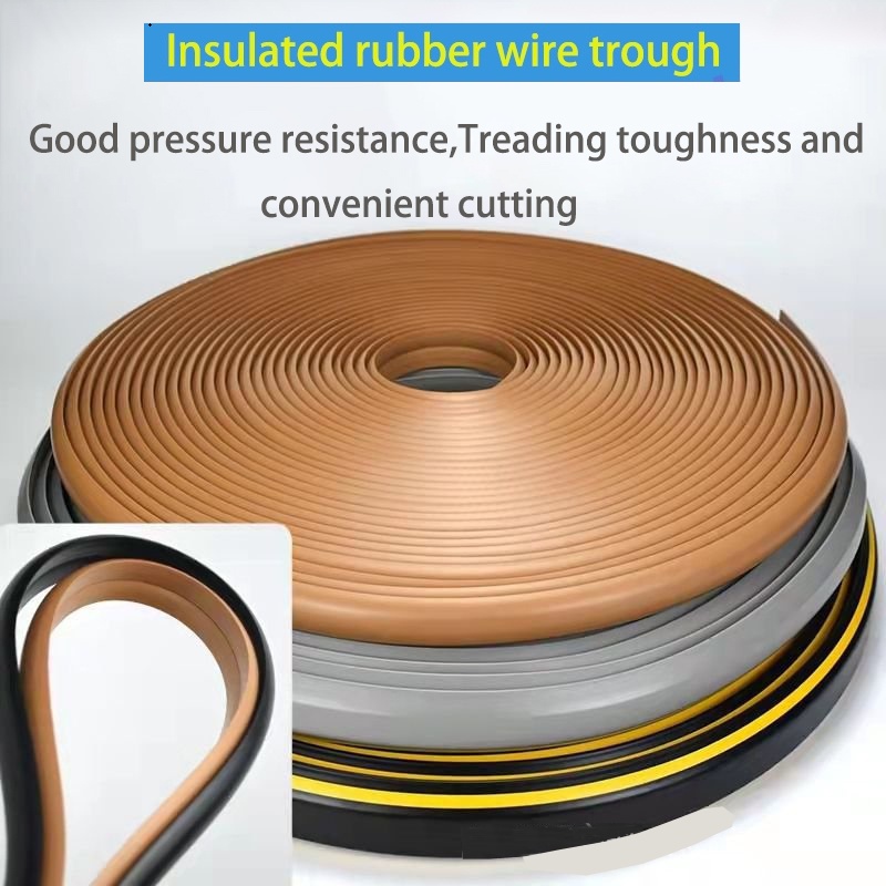 PVC Floor Cable Cover Anti-extrusion Cord Protector Self-Adhesive Power ...
