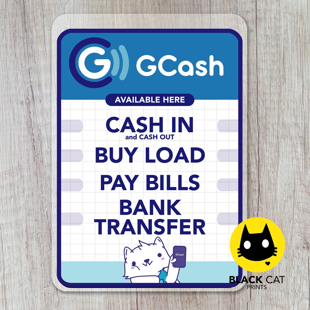 GCash Signs with QR Code / Laminated Sign / Sign Board | Shopee Philippines