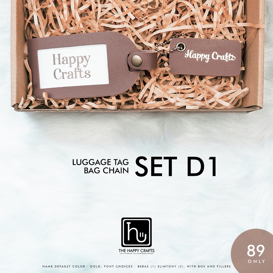 CUSTOM LEATHER SOUVENIR PERSONALIZED GIFT SET (FREE NAME TAG BOX ...