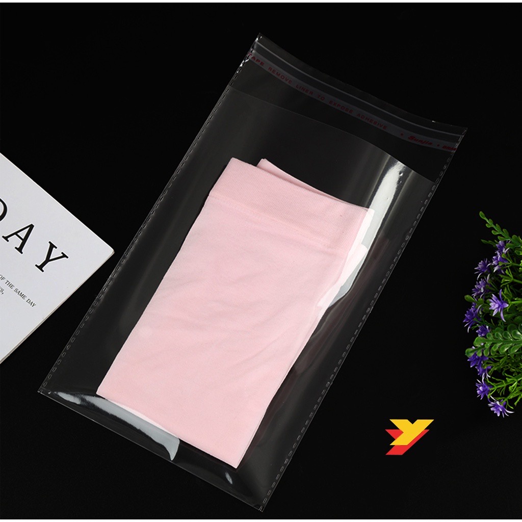 100pcs OPP with Adhesive Clear Plastic Poly Bag (Packaging for Mask ...