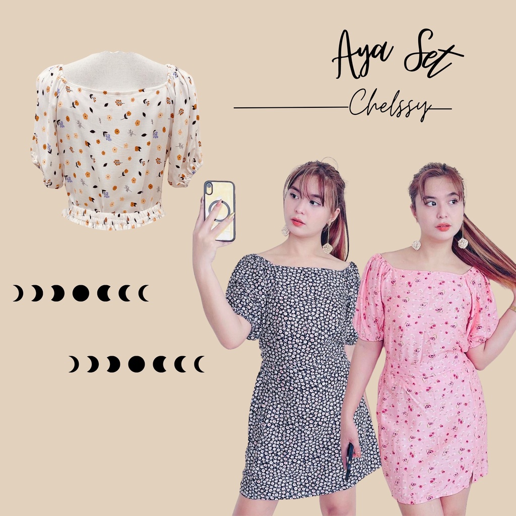 CDT AYA Set Casual Basic Plain Set Daily wear Linen Terno Sleeveless ...