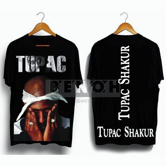 2PAC T-Shirt Tupac Shakur Customized Cotton Clothing Of Oversize-d ...