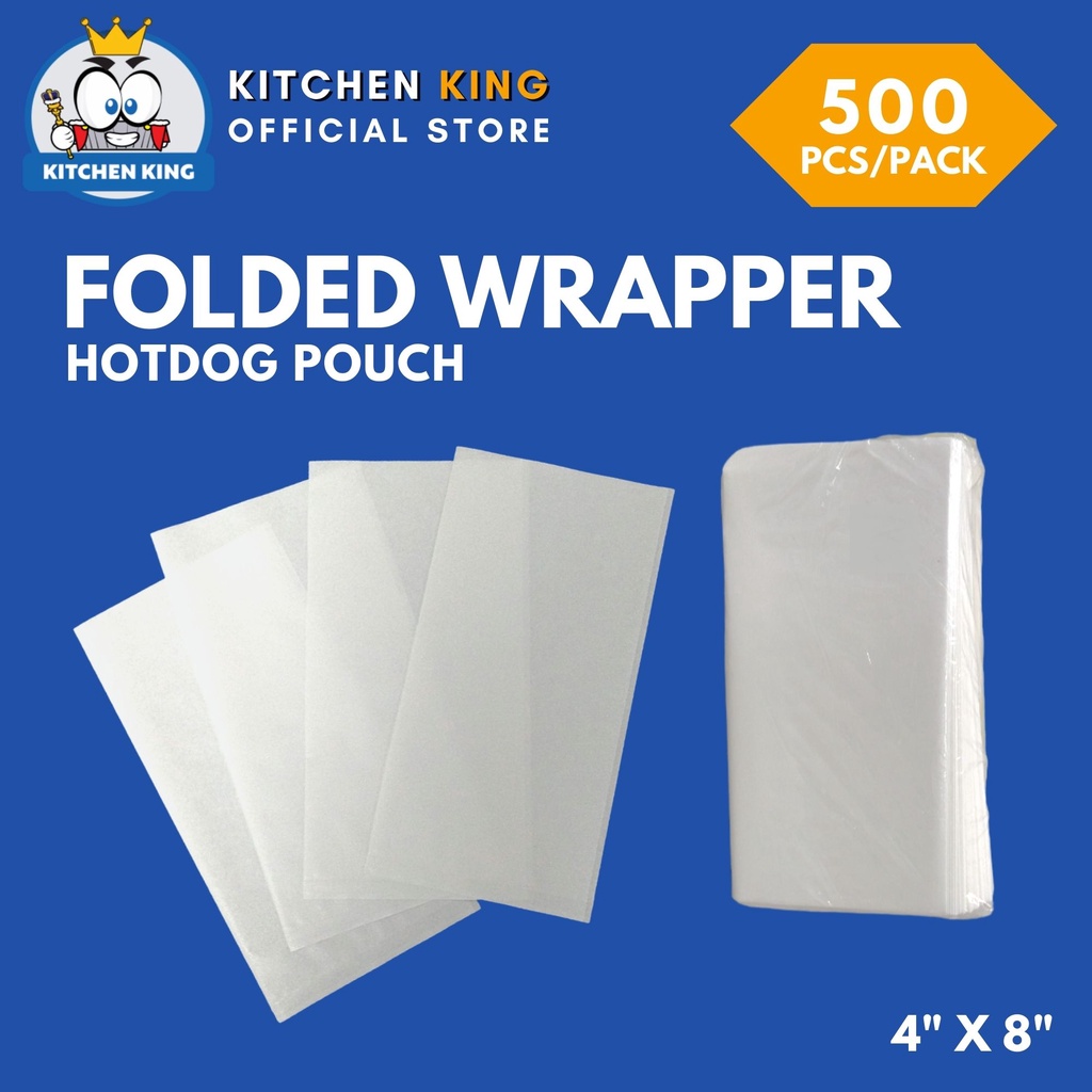 Folded Hamburger Wrapper / Hotdog Wrapper 500pcs/pack Plain White Pouch ...