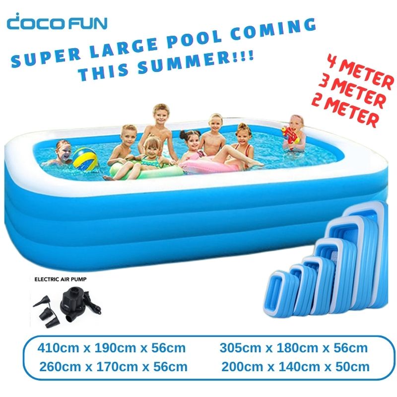 4m/3.05m/2.6m/ 2.1m Inflatable Swimming Pool For Family Size Swimming ...