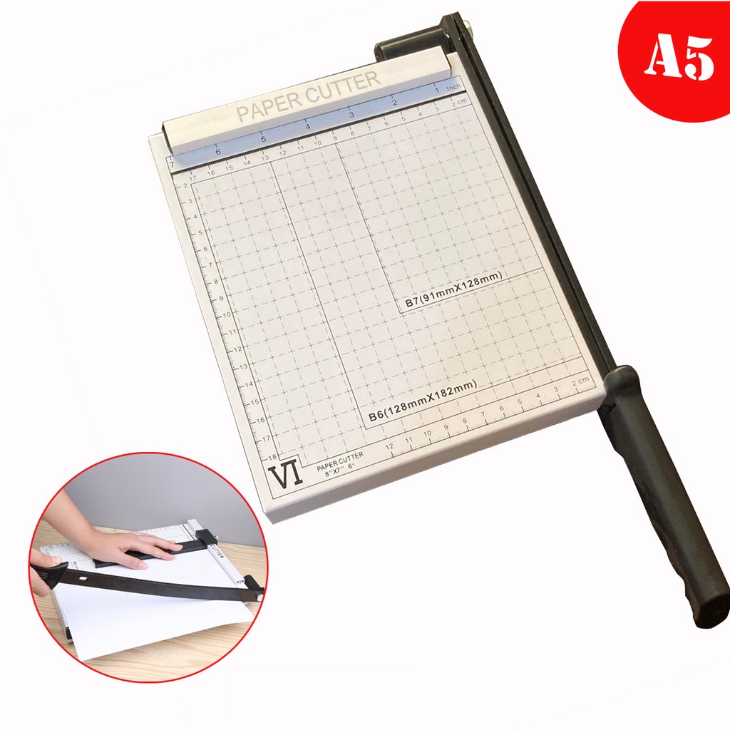 A5 Size Paper Cutter Metal Base Manual Photo Card Lamination Trimmer ...