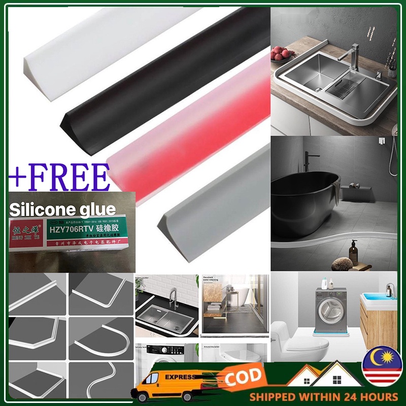 Bathroom Kitchen Foldable table Water strip Stopper Non-slip Water ...