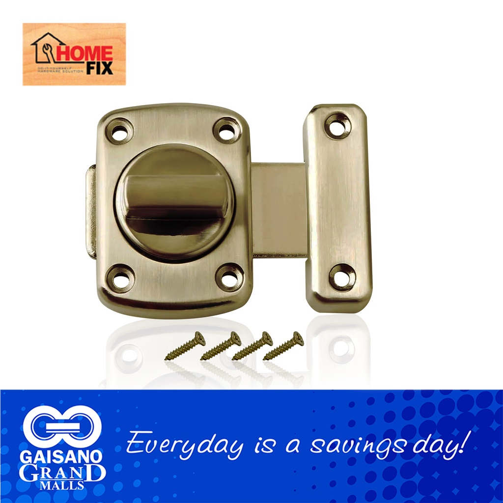 HOMEFIX Rotate Bolt Door Latch, Small Antique Brass Rotate Security ...