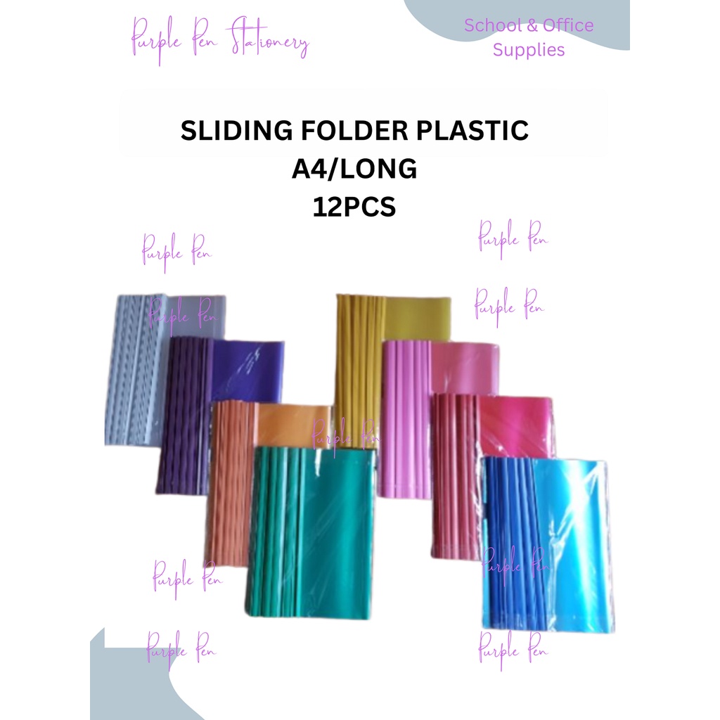 Sliding Folder Report File Plastic Folder with Slide SHORT/A4 OR LONG ...
