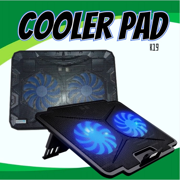 Cool Cold K19 Laptop cooling pads With 2 Large Fans and Ice Troll Suitable For Laptop Computer ...