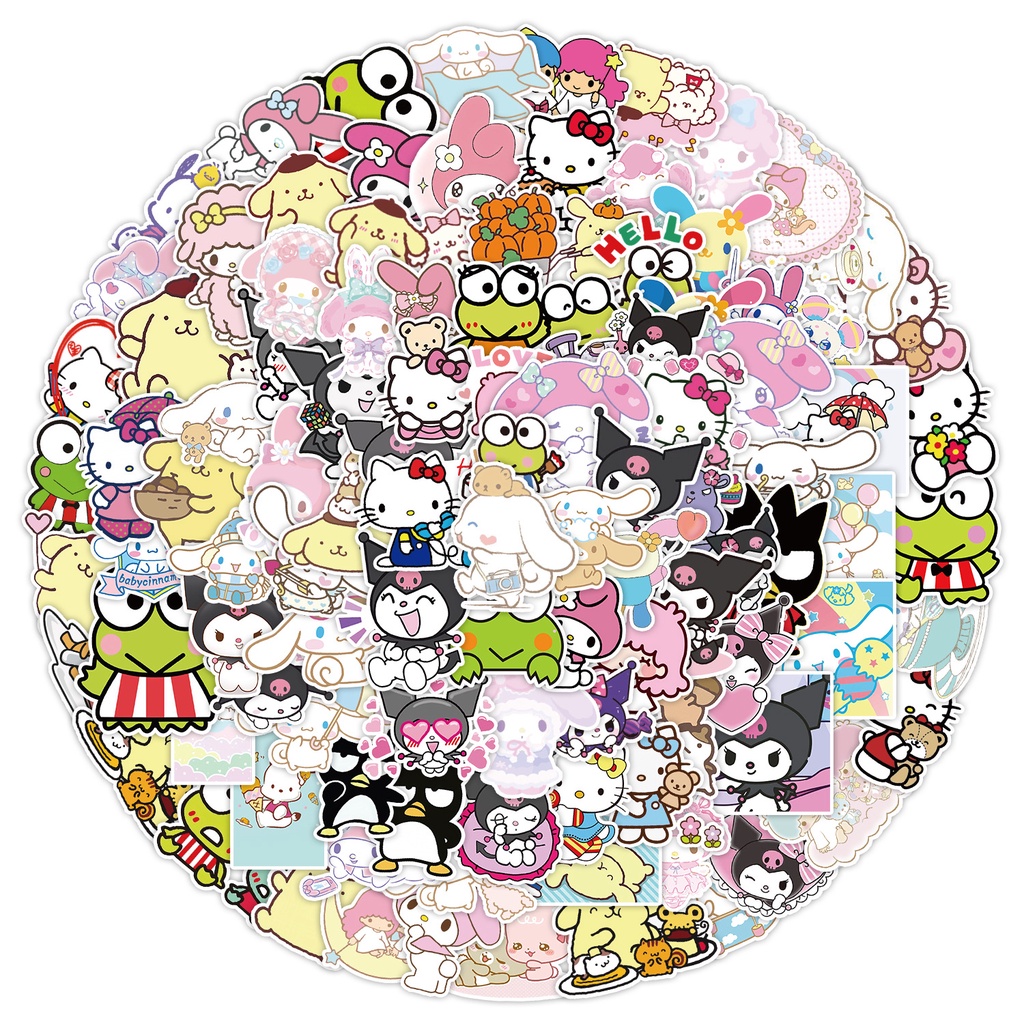 Ecoplanet 60Pcs/Set Cinnamon Waterproof Sticker Sanrio Character ...