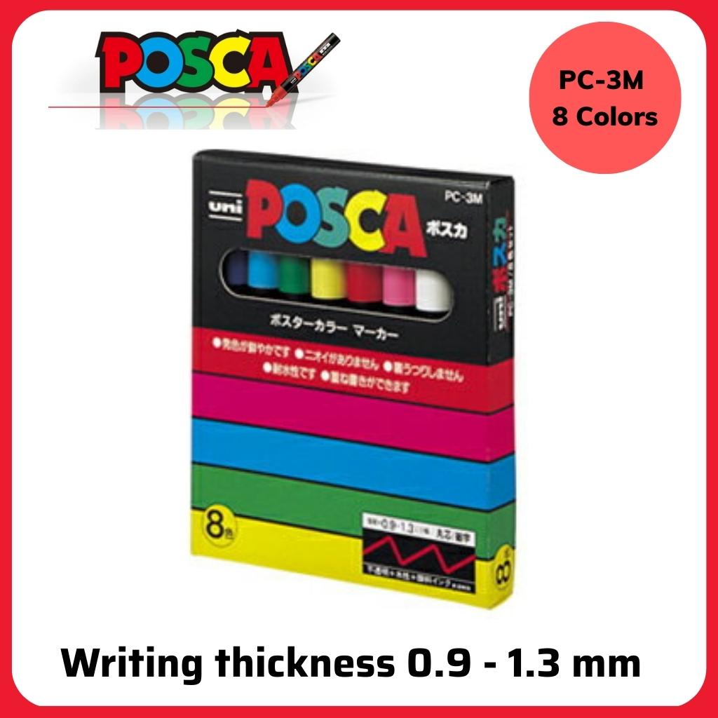 Mitsubishi Uni Posca Color Paint Markers Set, Water-Based Pen, Made in ...