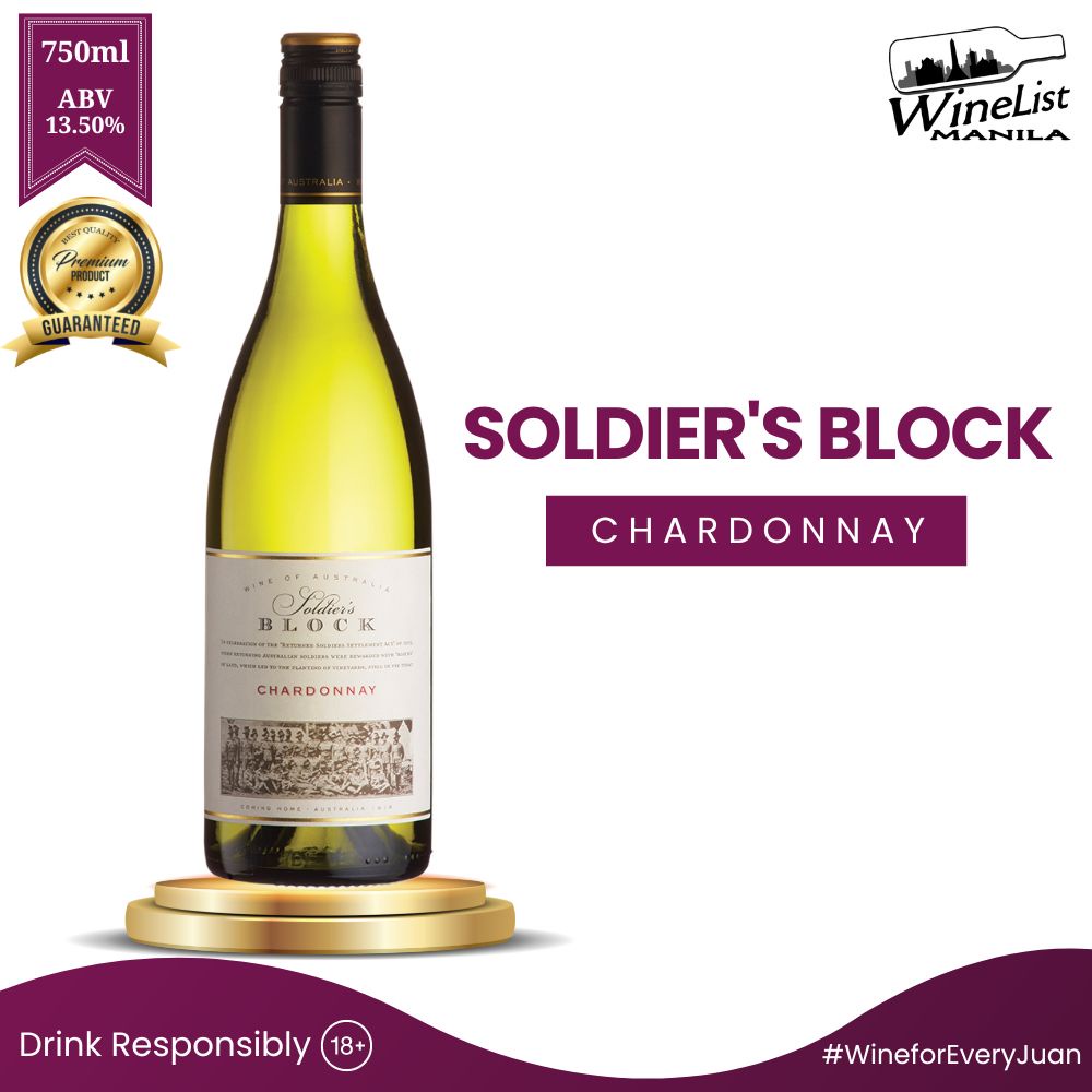 Soldiers Block Chardonnay | Victoria, Australia | White Wine 750ml ...
