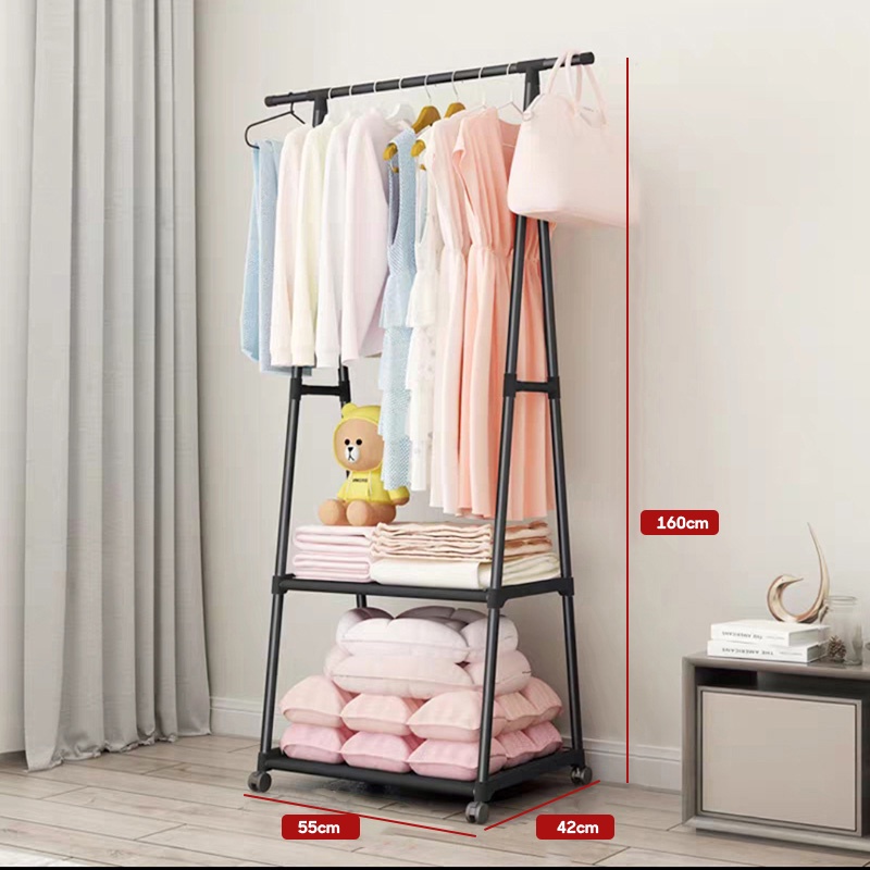 COD Triangle Coat rack floor bedroom multi-function clothes hanger ...