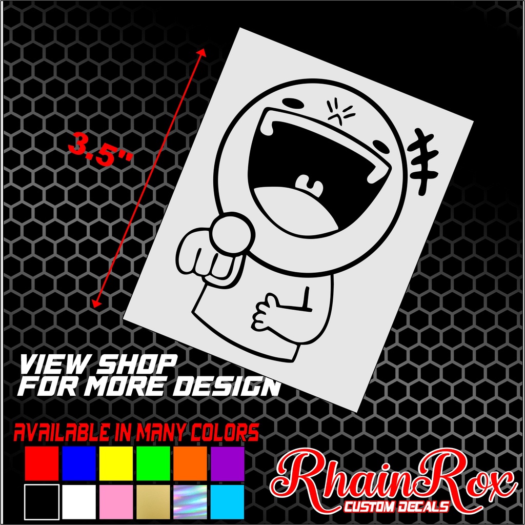 thailook boy laughing sticker logo diecut machine cut waterproof ...