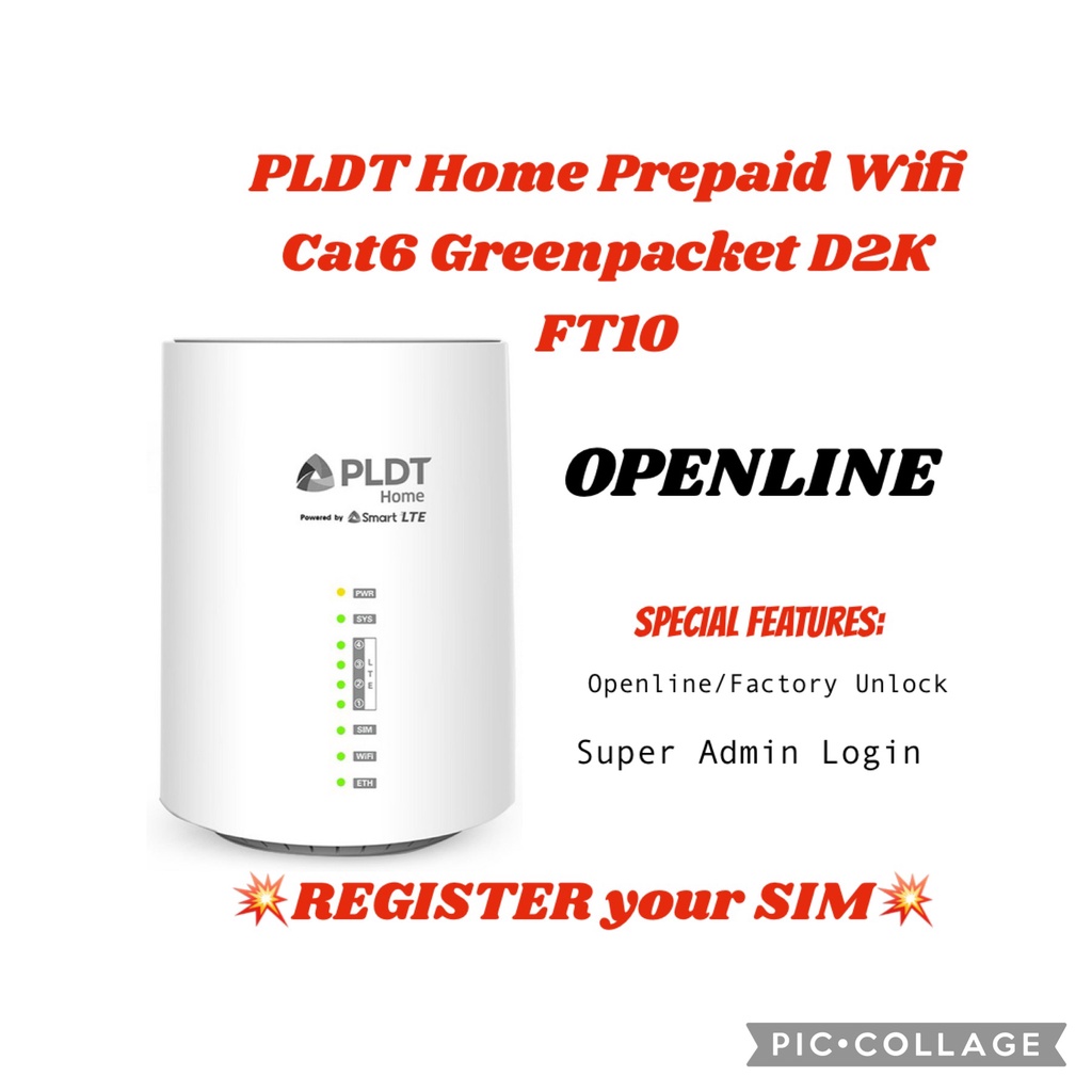 PLDT Home Prepaid Wifi GREENPACKET D2K FT10 with 10GB OPENLINE | Shopee ...