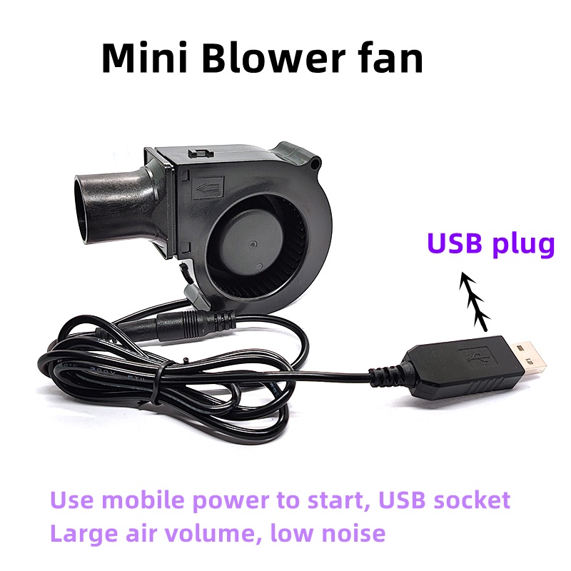 Mini BBQ grill blower 5V USB fan for kalan pressurization and increased ...