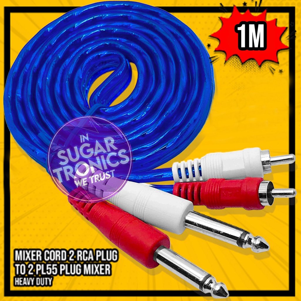 Mixer Cord 2 RCA Plug to 2 PL55 Plug Mixer PL55 RCA Electronics ...